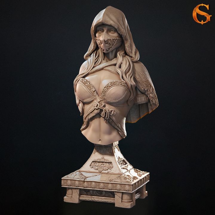 3D Printable Bust Decapatrix - Female Human Executioner | Pre-Supported by SolGood Fantastic Ladies